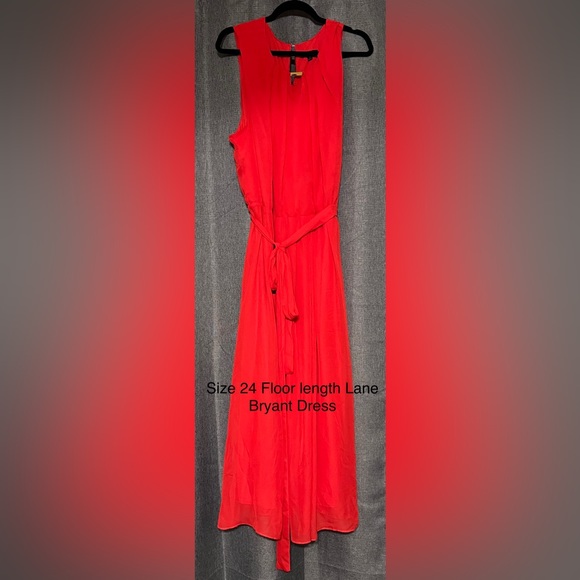 Lane Bryant | Dresses | Lane Bryant Size 24 Red Floor Length Dress ...